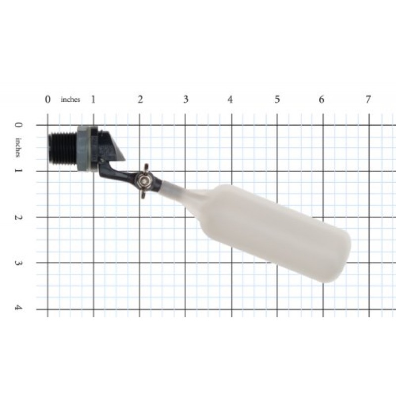 Kerick Valve MA052 PVC Mini Float Valve, Tank Mount, Adjustable Arm, 1. ...